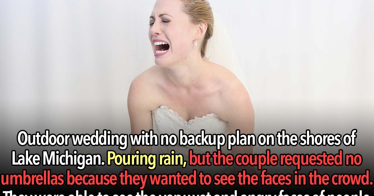 19 Utterly Absurd Requests From The Bride and Groom