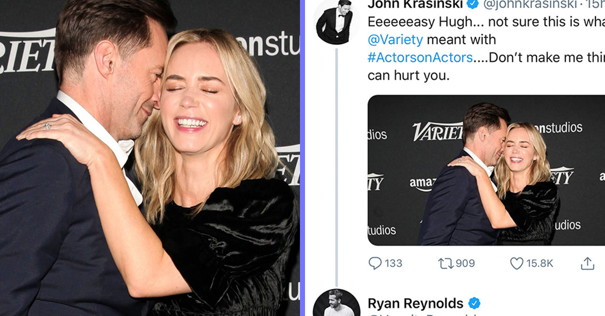 John Krasinski And Ryan Reynolds Destroyed Hugh Jackman For Getting Too ... John Krasinski And Ryan Reynolds Destroyed Hugh Jackman For Getting Too ...